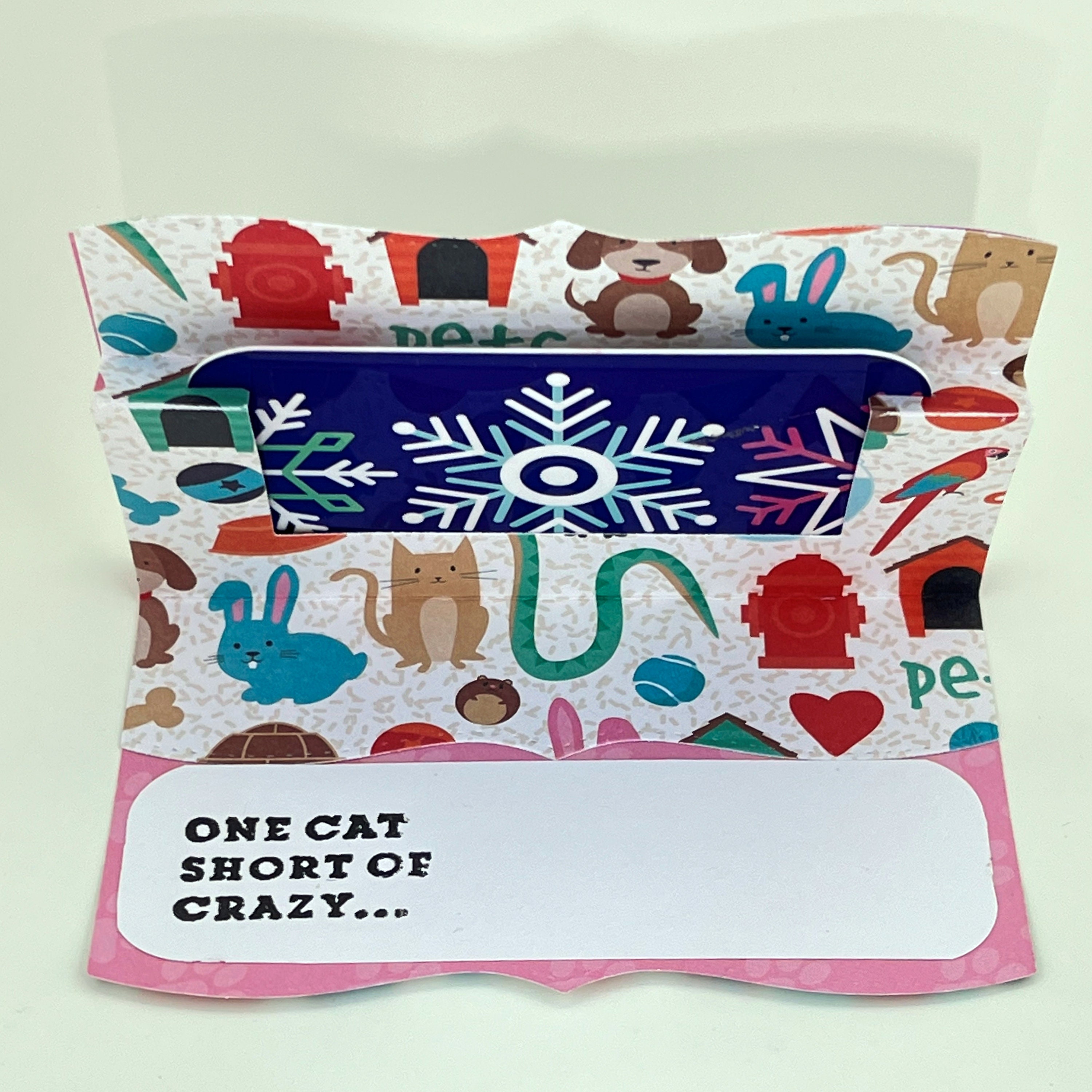 Whimsical Cat and Mouse Gift Card Holder With Fun Cat Pun Messages - Etsy