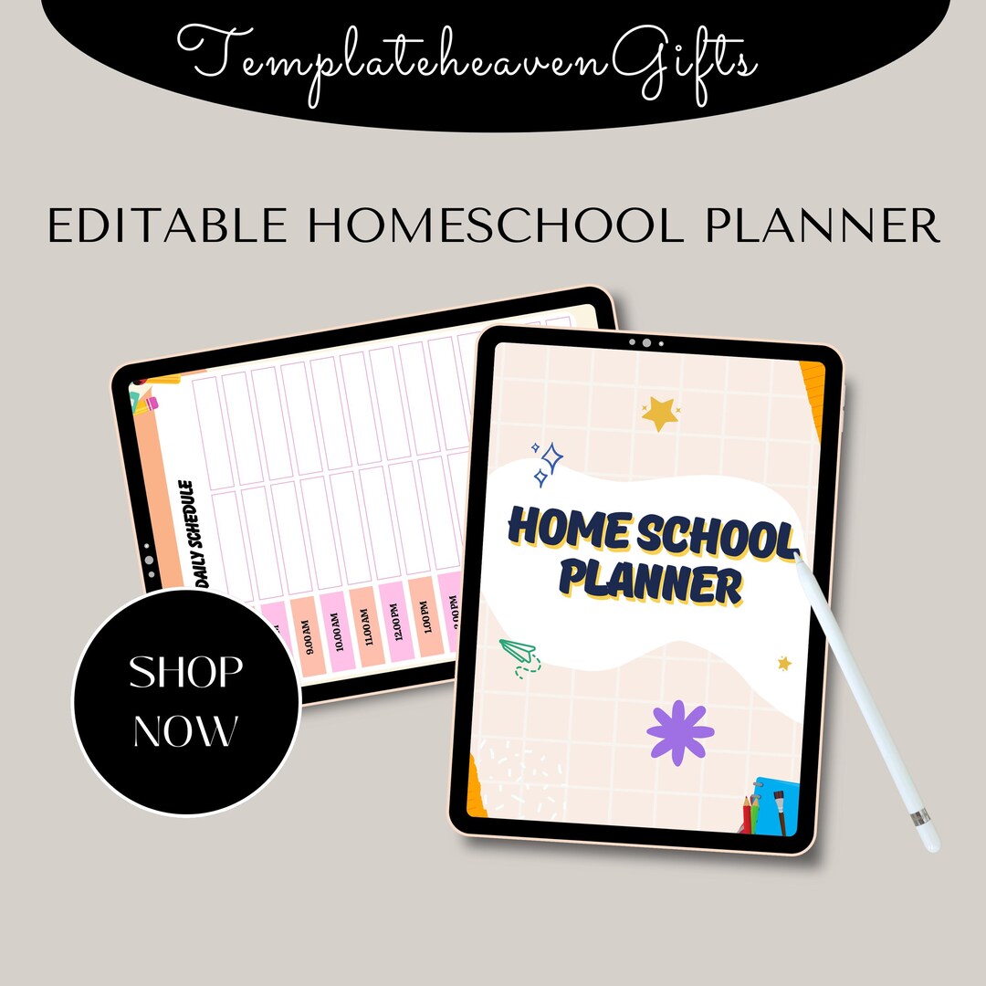 Homeschool Planner Editable, Homeschool Planner Printable, Lesson ...