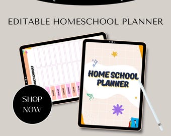 Homeschool Planner Editable, Homeschool Planner Printable, Lesson ...