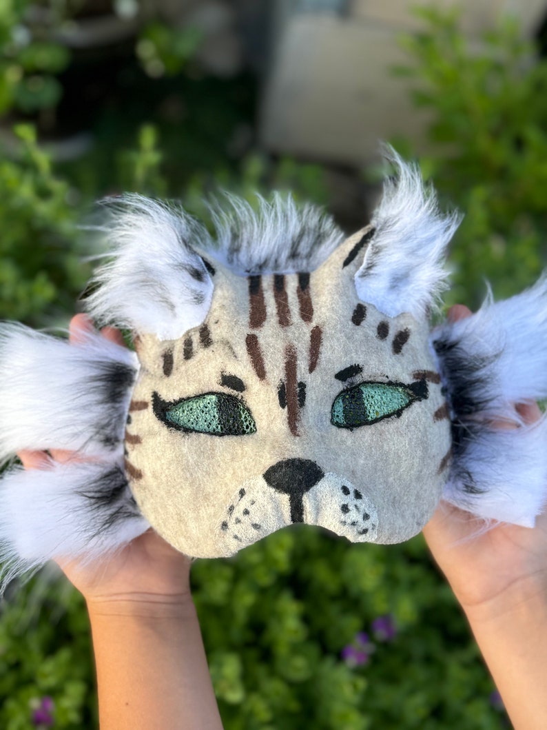 Felted Therian Mask Cat Mask Kids Dress up Costume Mountain Lion or ...