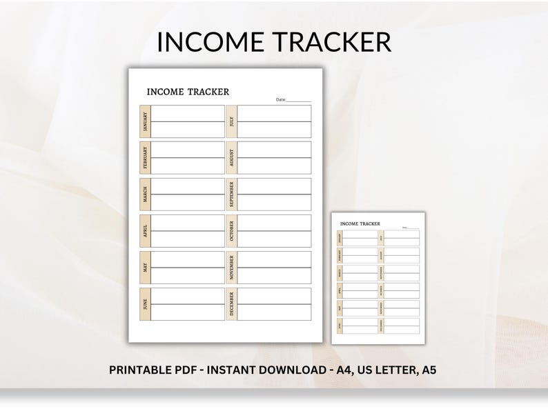 Printable Income and Expense Tracker: Budget Planner (A4/A5/US) (PDF ...