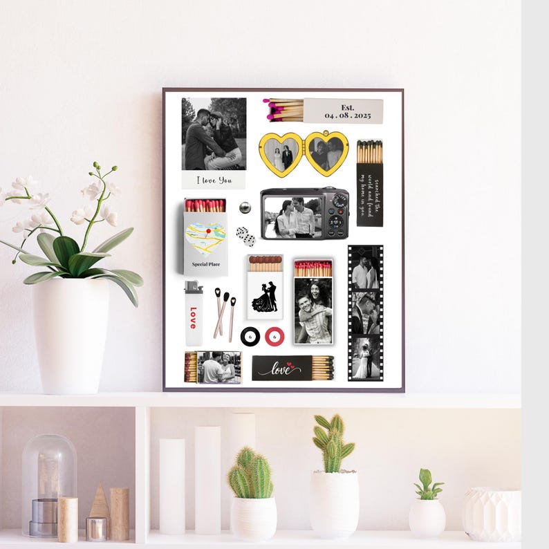 Romantic Collage Kit, Love Memory Cut-outs (A4 & US Letter Digital ...