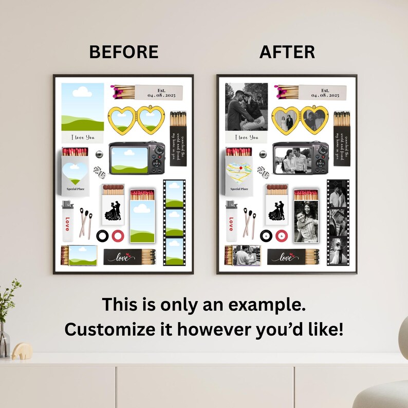Romantic Collage Kit, Love Memory Cut-outs (A4 & US Letter Digital ...
