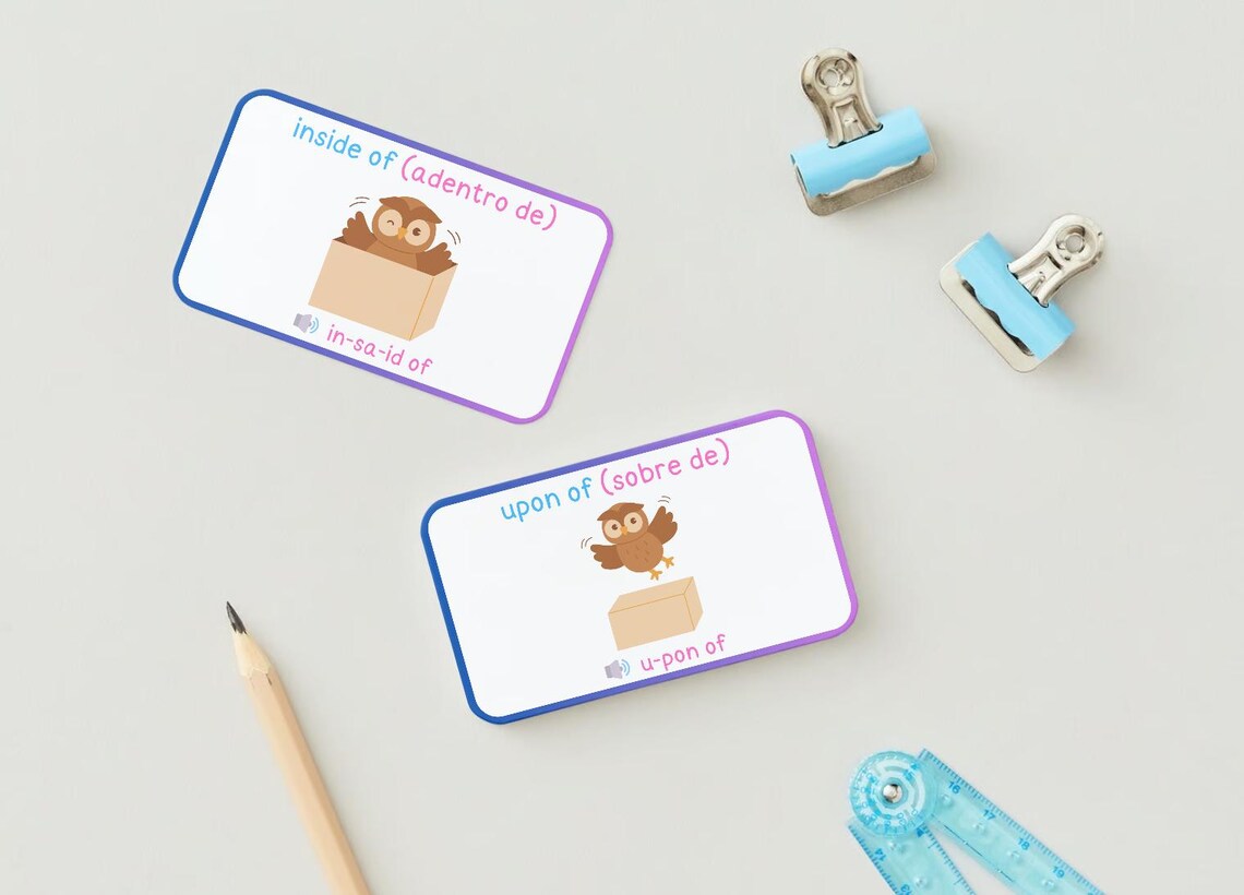 Tarjetas De Preposiciones En Inglés | Aprendizaje Divertido Y Fácil ...