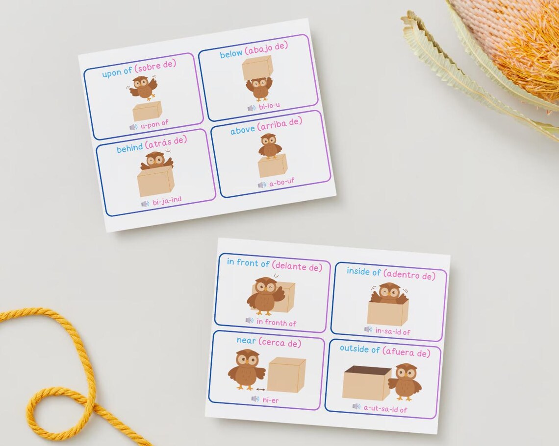 Tarjetas De Preposiciones En Inglés | Aprendizaje Divertido Y Fácil ...