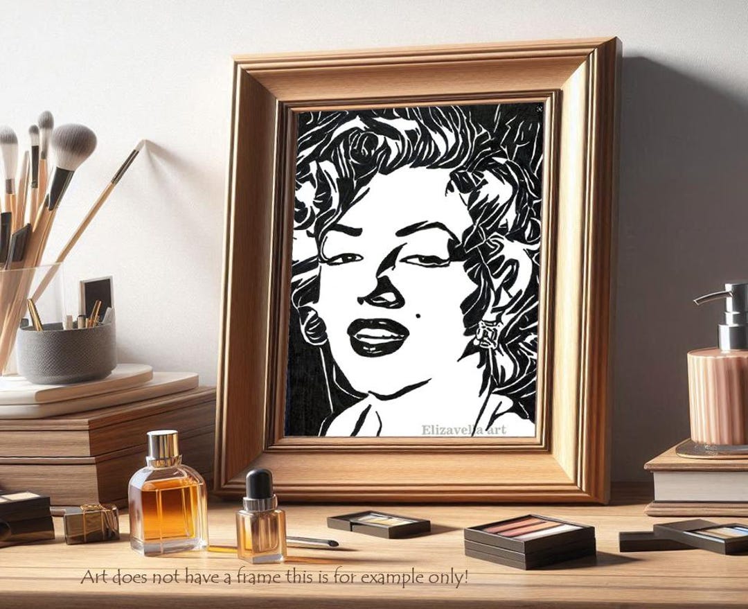 Abstract Woman Original Art Ink Drawing Hand Drawn Art Blonde Bombshell ...