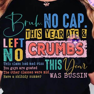 Bruh No Cap Svg Png, Funny Gen A Slang Teachers Happy Last Day of ...