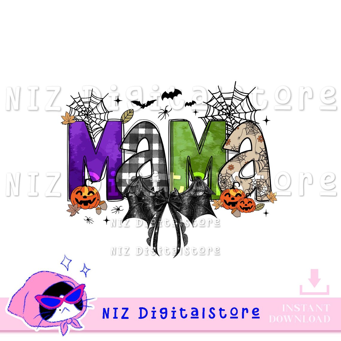 Halloween Mama Png, Funny Creepy Mama Png Design, Halloween Mom Design ...