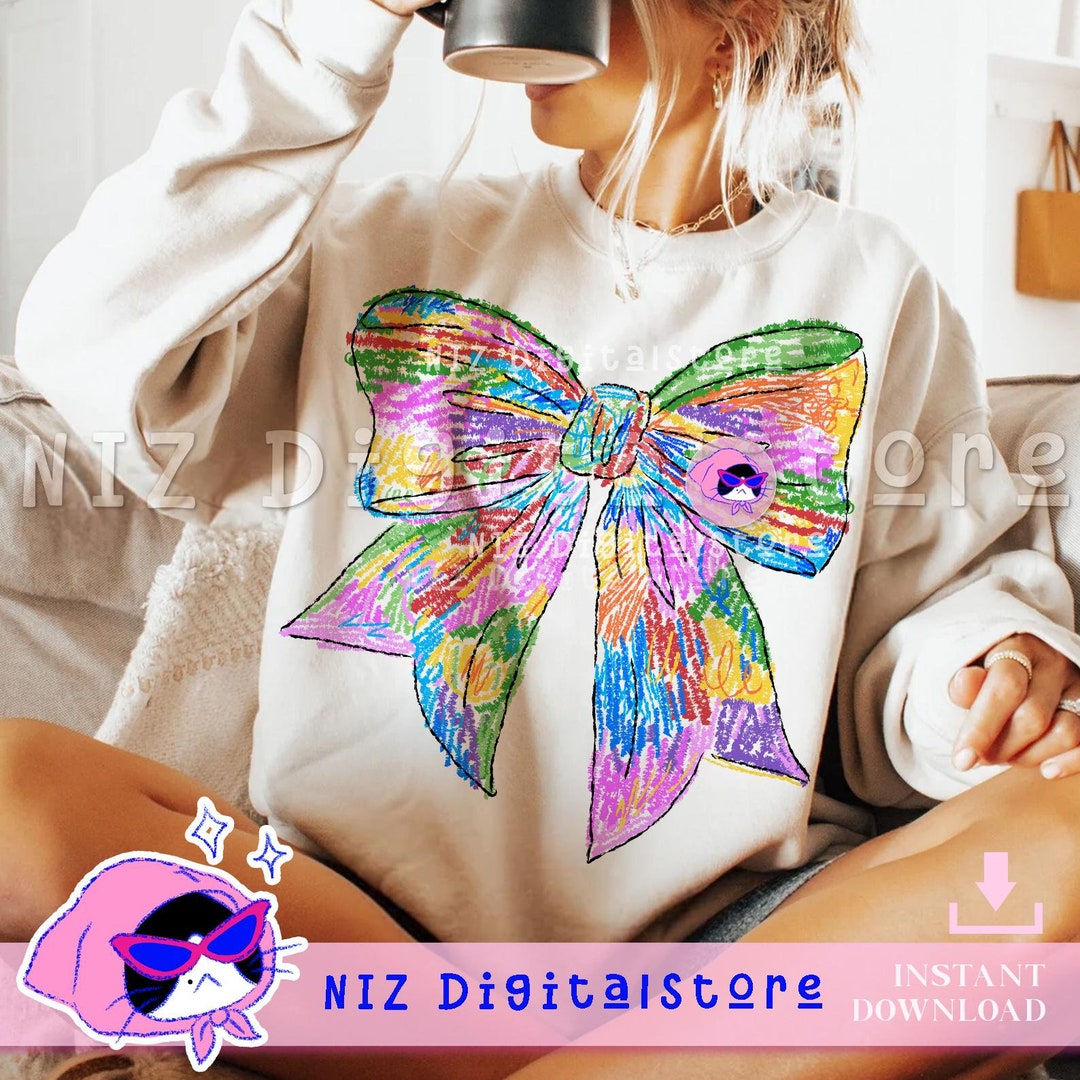 Crayon Bow Teacher Custom Name Design, Teacher Bow Png, 100 Days Bow ...