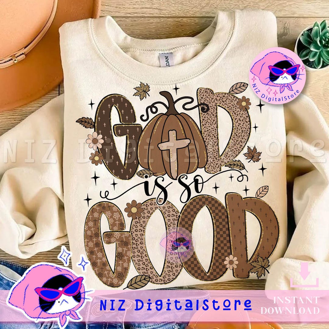 Preppy God is so Good Leopard Png, Fall Christian Png, Autumn Pumpkin ...