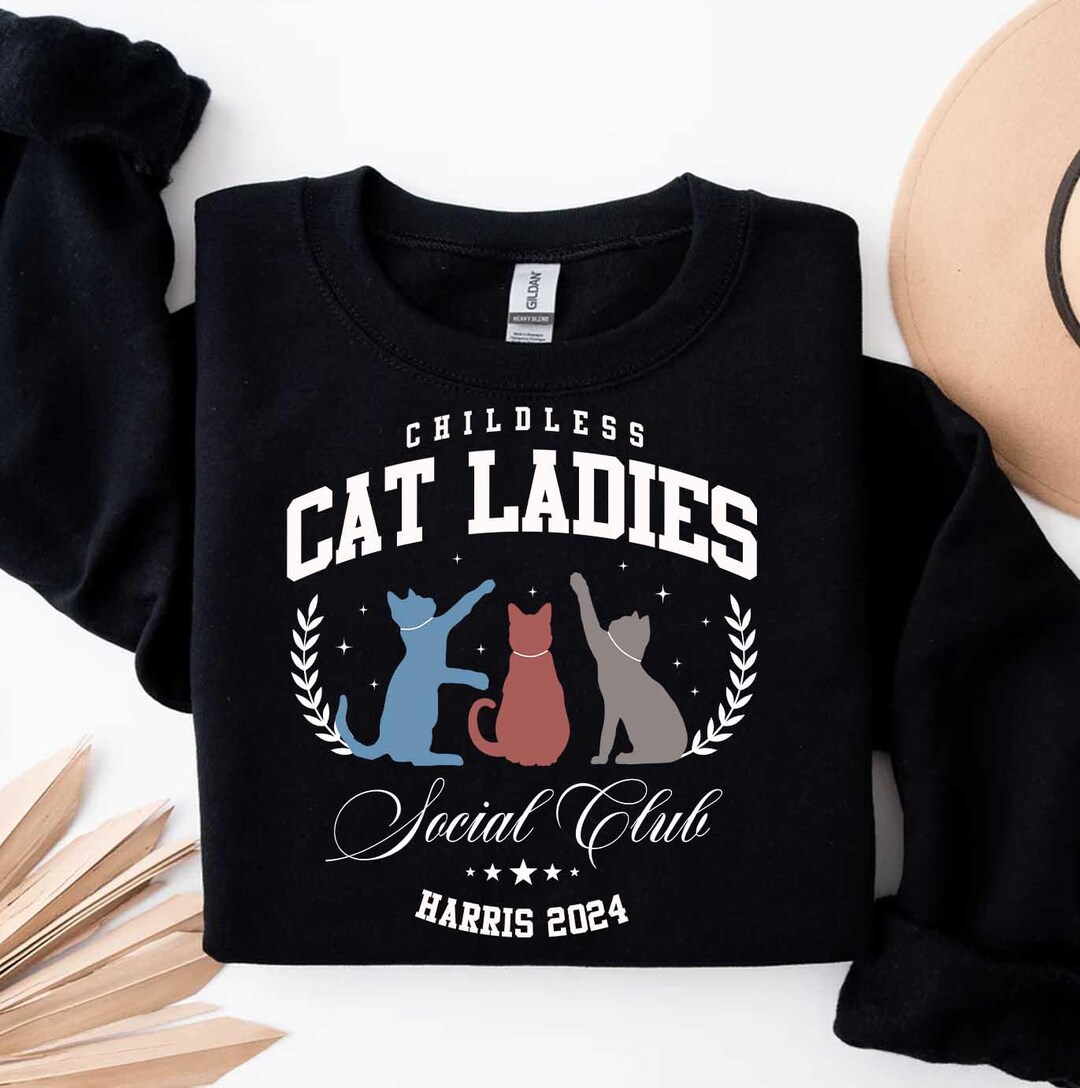 Childless Cat Lady Kamala Png,brats for Harris Png, Meowmala Childfree ...