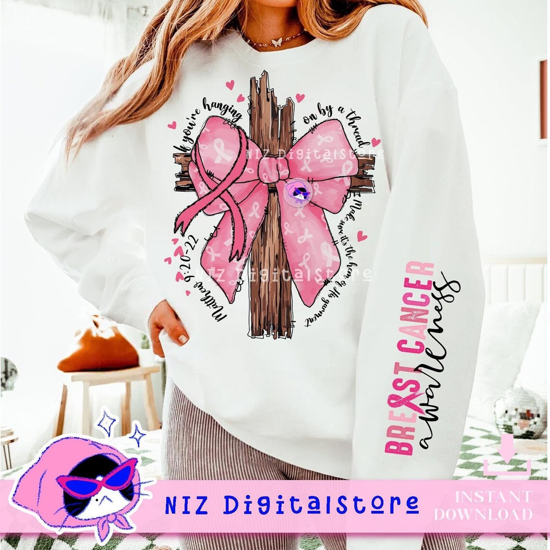 Jesus Cross Breast Cancer Png, Matthew 9:20-22 Bibel Fight Breast ...