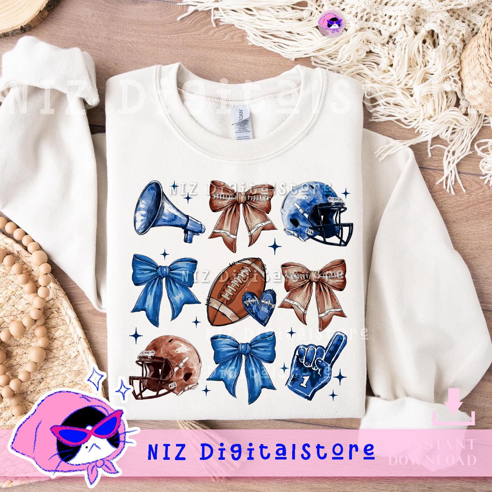 Football Bow Png, Football Season Design, Coquette Football Bow Png ...