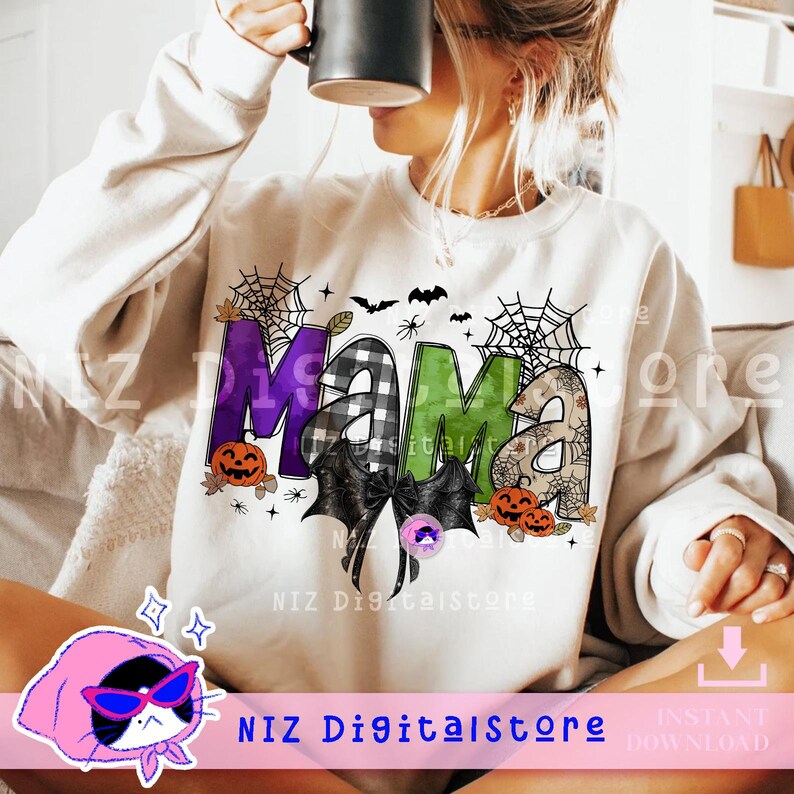 Halloween Mama Png, Funny Creepy Mama Png Design, Halloween Mom Design ...