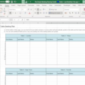 Simple Wedding Planning Toolkit Excel Budget Tracker - Etsy