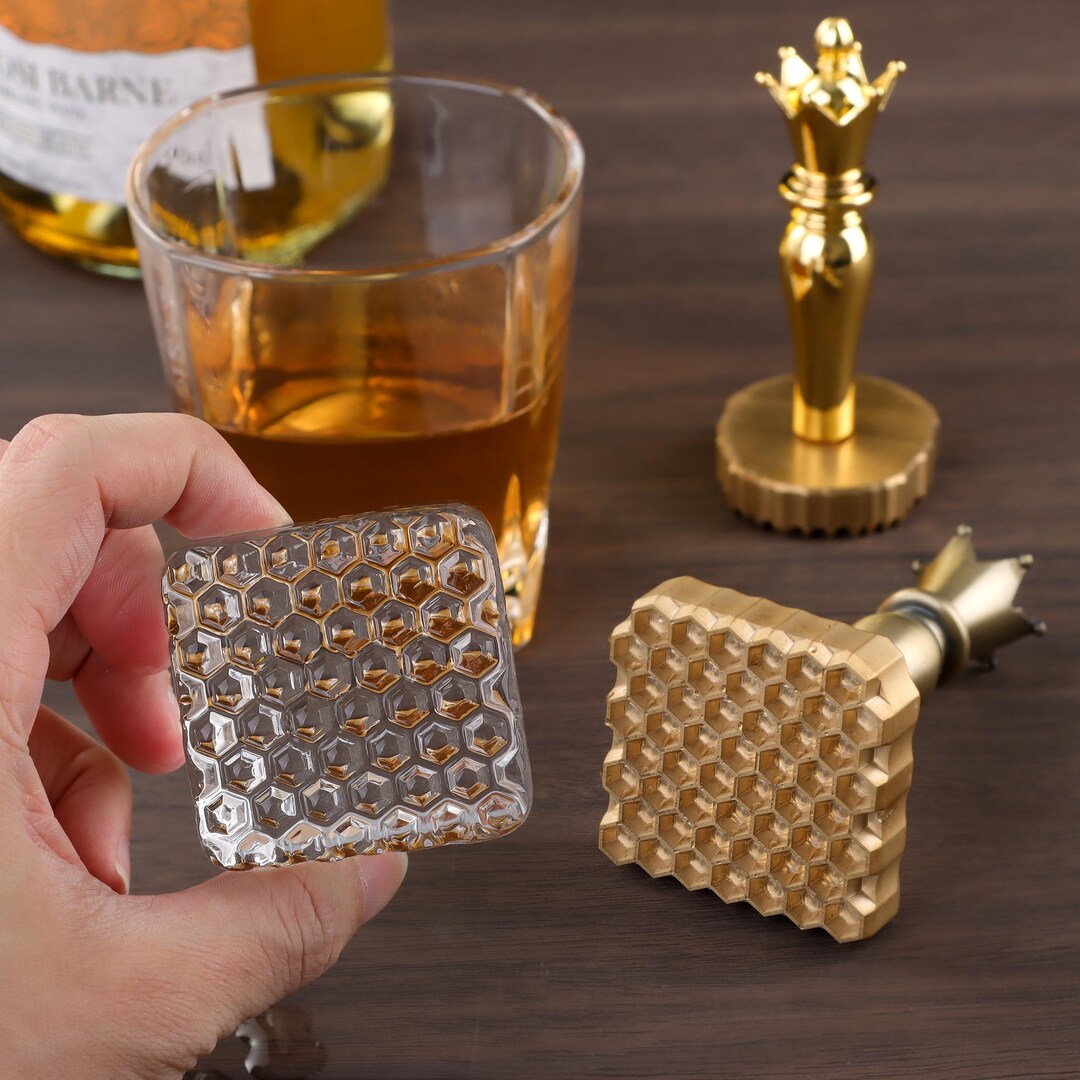 Custom Ice Cube Stamps 2-in, Whiskey Cocktail Ice Stamps, Bar Stamps ...