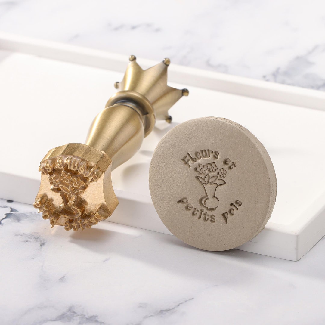 Ceramic Signature Stamp Logo, Signature Clay Stamp, 12mm Thick Brass ...