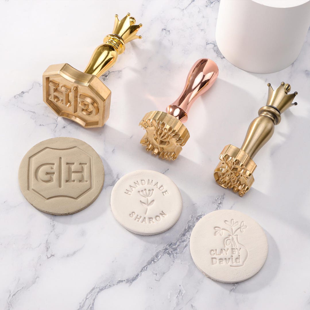 Stamp With Initials Custom Made Pottery Stamps for Ceramic Artists Clay ...