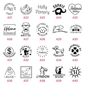 Personalized Name Stamps, Custom Clay Stamp Ceramic Stamp Polymer Clay ...