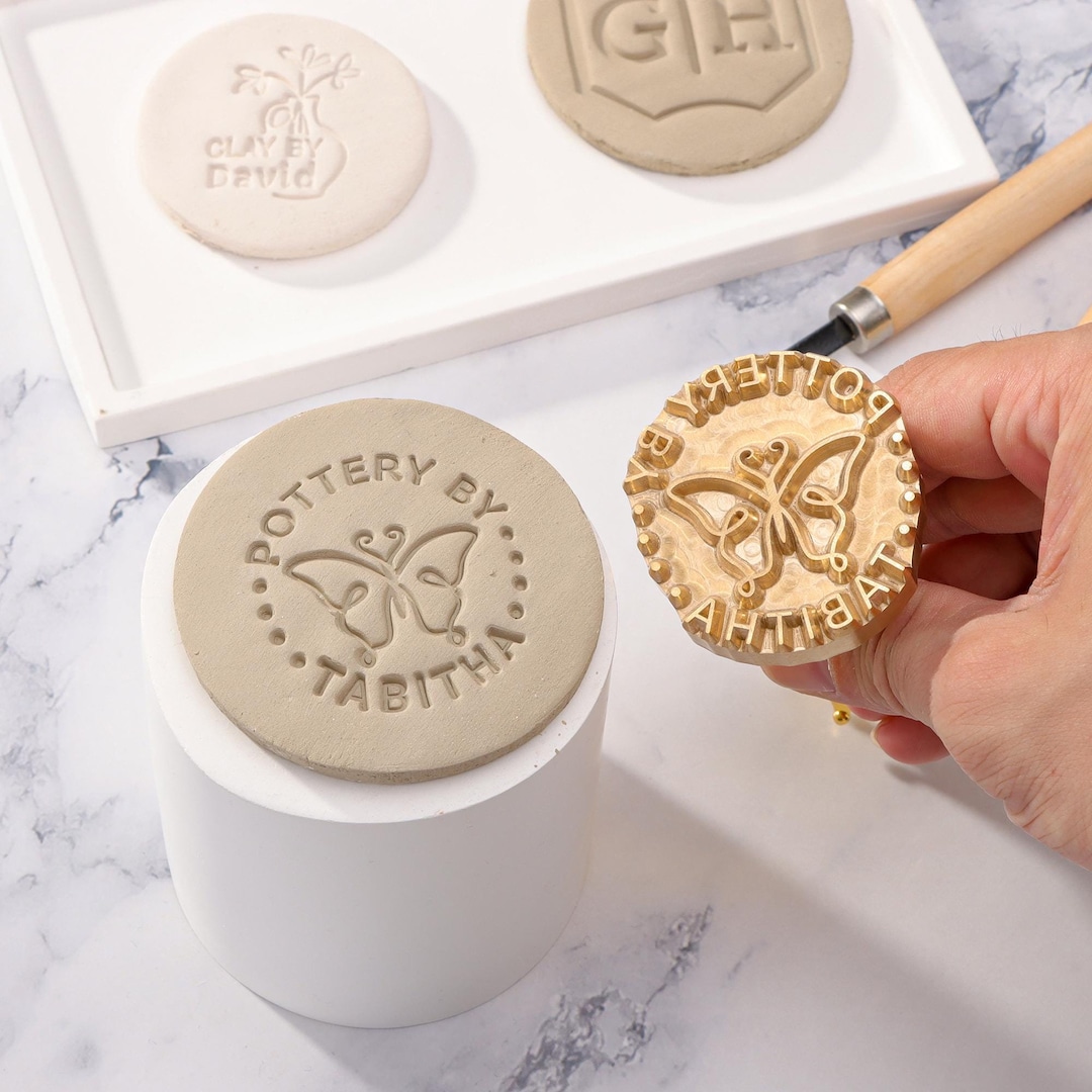 Custom Logo Ceramics Stamp Personalized Pottery Stamp Making ...