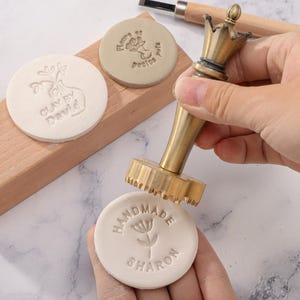 Personalized Name Stamps, Custom Clay Stamp Ceramic Stamp Polymer Clay ...