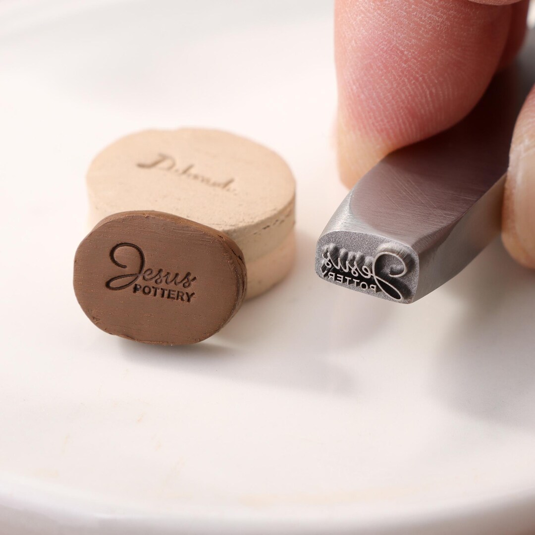 Pottery Signature Stamp Custom, Metal Stamp for Ceramic Stamp, Tiny ...