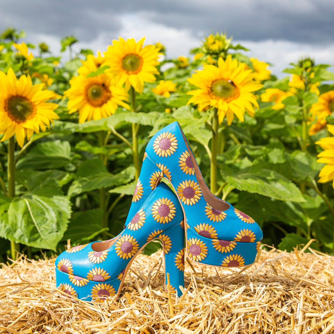 Sunflower Platform Heels - Etsy