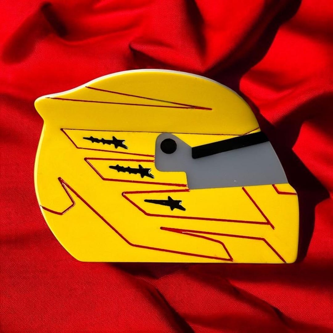 Lewis Hamilton - Yellow Ferrari Helmet - Hair Claw/clip - Etsy