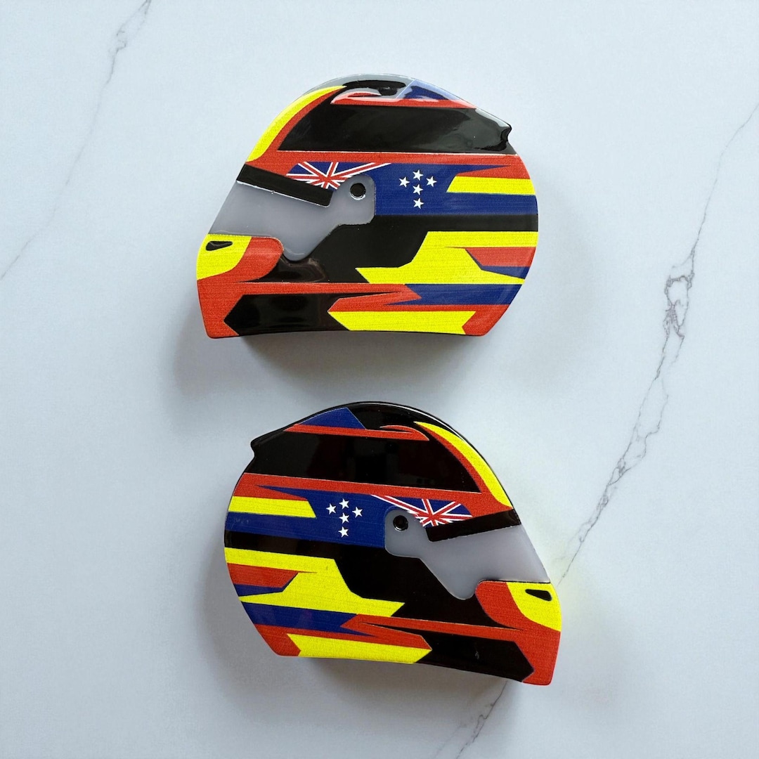 Oscar Piastri F1 Helmet Hair Clip Set - Pack of TWO - Etsy