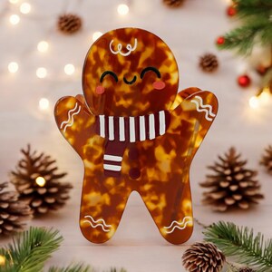 Gingerbread Man - Hair Claw - Christmas, Stocking Filler - Etsy