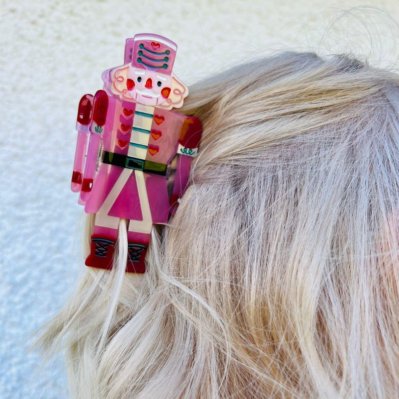 Pink Nutcracker Hair Claw/clip Christmas, Stocking Filler - Etsy