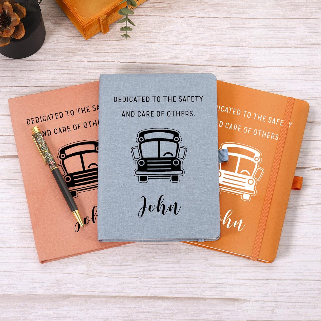 Personalized School Bus Driver Notebook,bus Driver Thank You Gift,bus ...