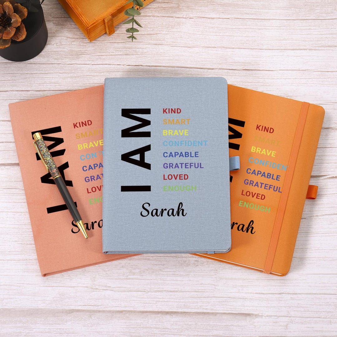 Personalized Positive Affirmations Notebook,custom Journal With Name ...