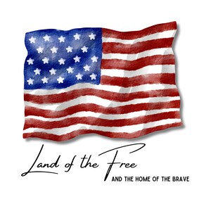 Land of the Free Digital Download, America, 4th of July, Home of the ...