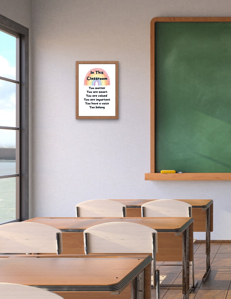 In This Classroom Words of Affirmation! Hang This Cute Downloadable ...