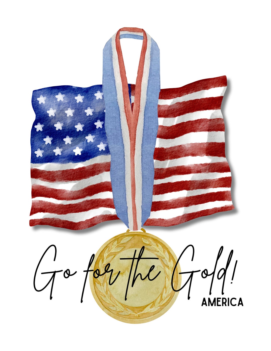 Go for the Gold! Olympics Inspired Artwork Download. Cheer for the USA ...