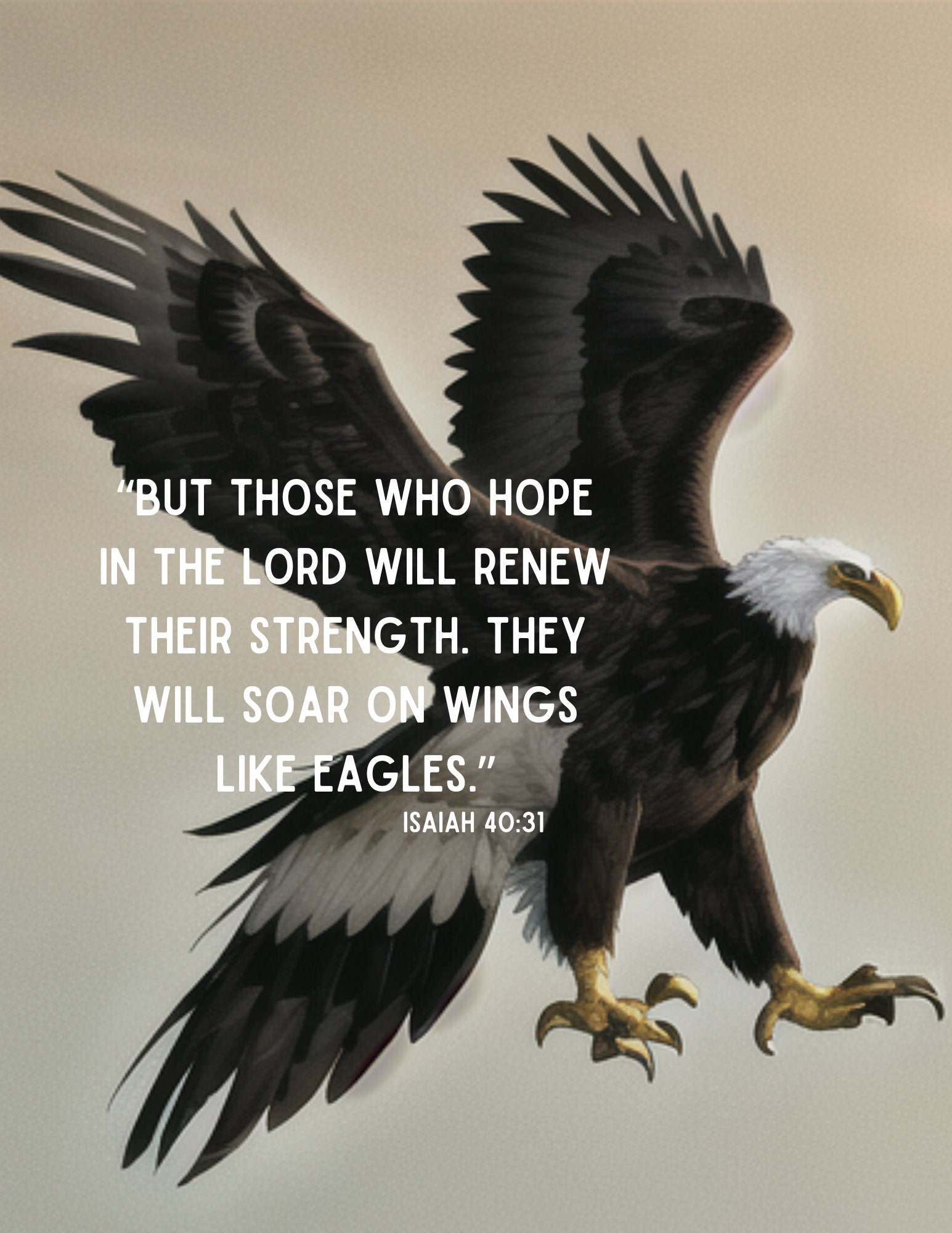 Isaiah 40:31 Artwork Download. Eagle Flying - Etsy