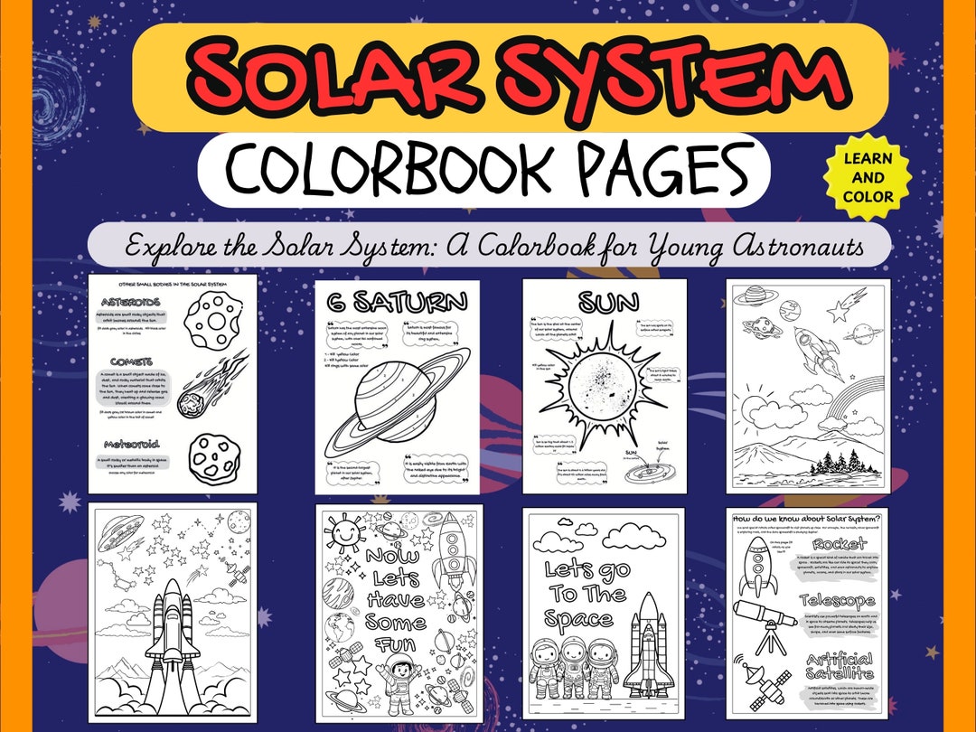 Solar System Coloring Pages Printable Planet, Astronaut, Space Coloring ...