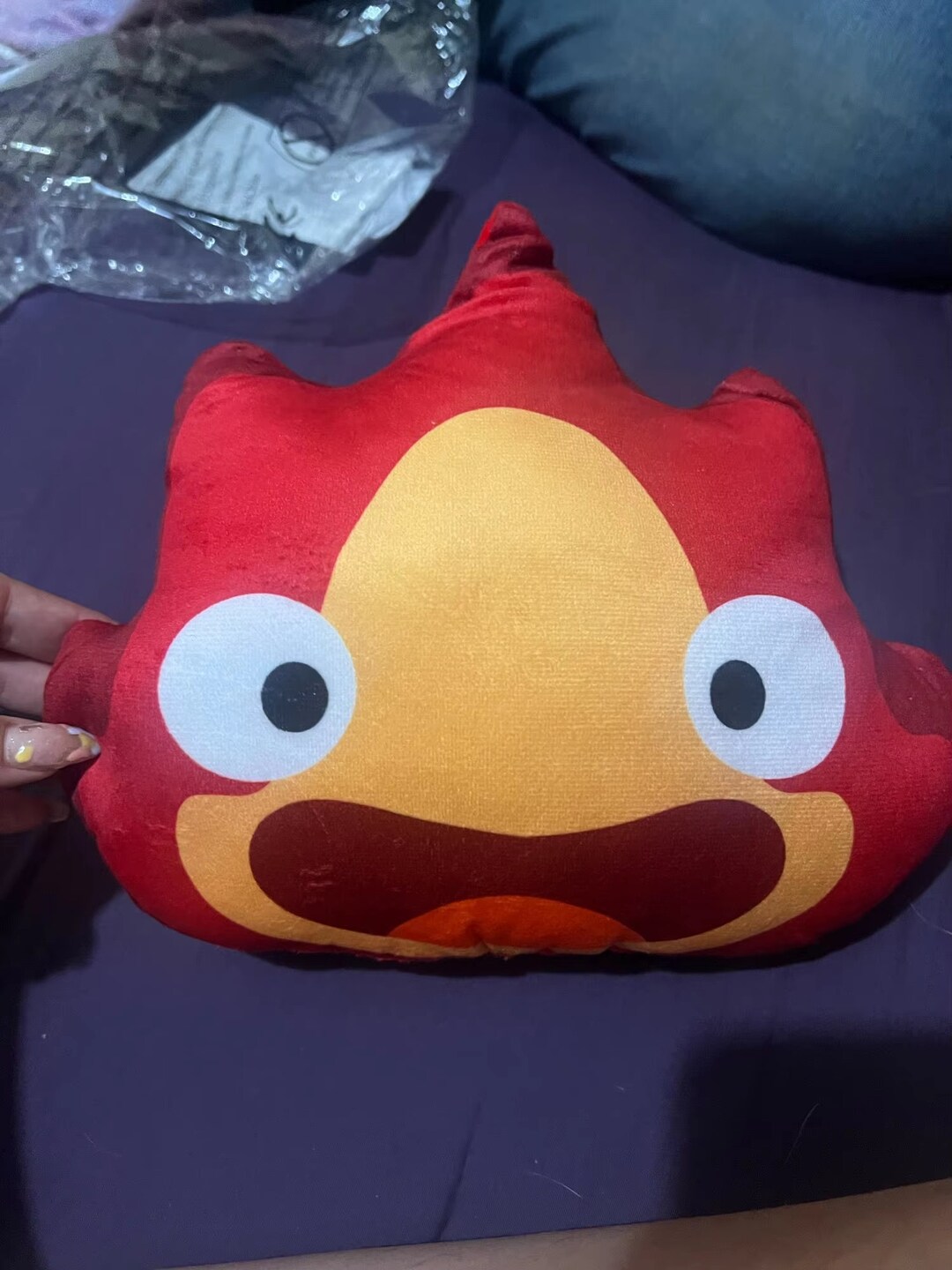 Cartoon Calcifer Fire Plush Karushifâ Toy - Etsy