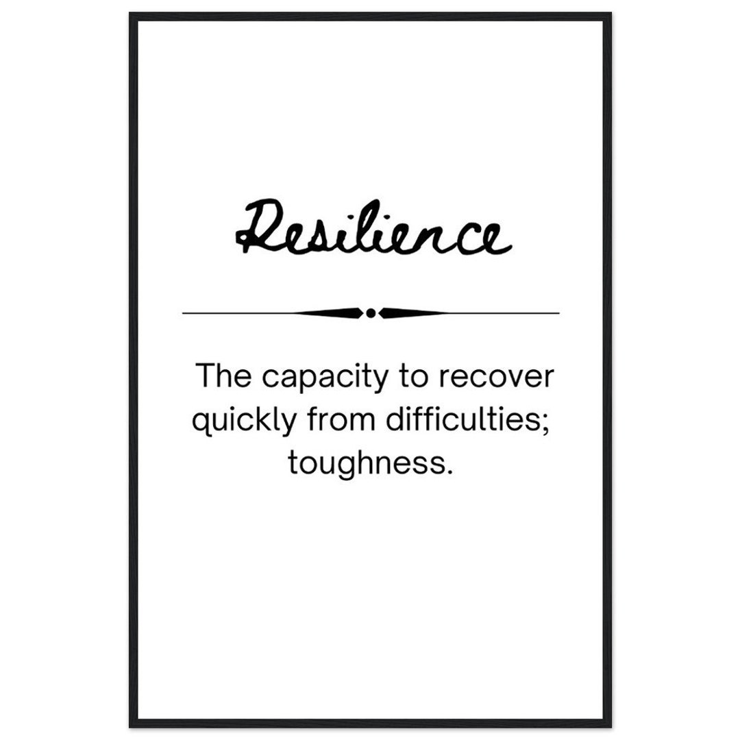 Resilience Wall Art Motivational Poster - Etsy