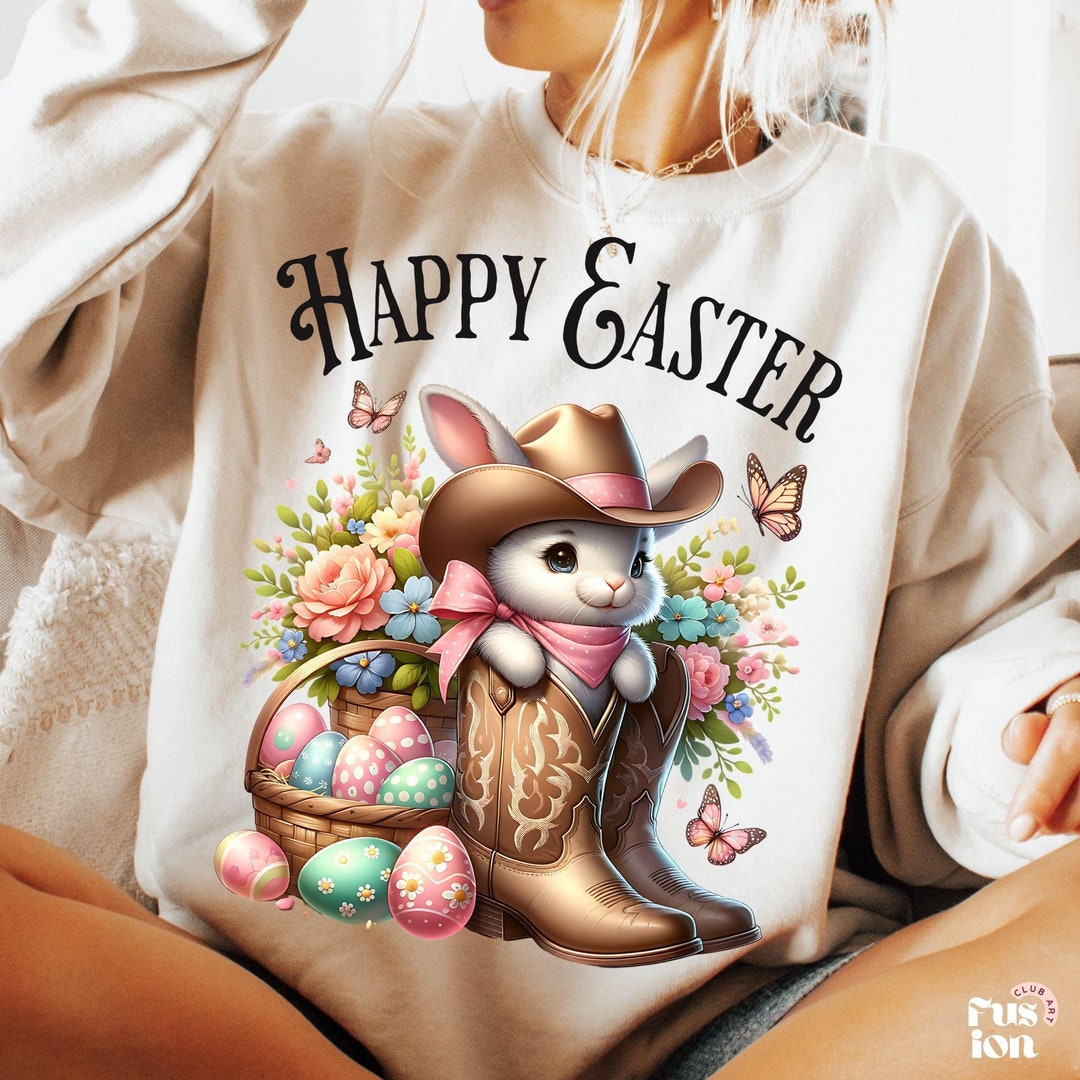 Howdy Easter PNG, Happy Easter, Western Easter Png, Western Bunny Png ...