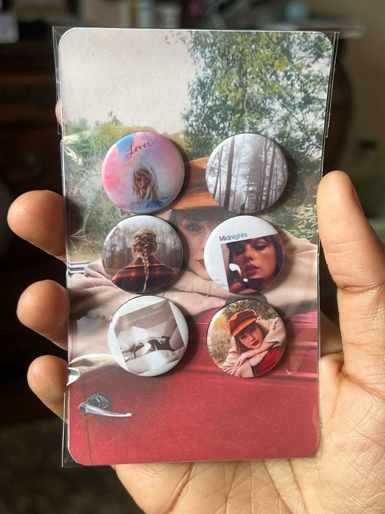 Taylor Swift Album Cover Buttons - 6 One Inch Girlypop Pinbacks ...