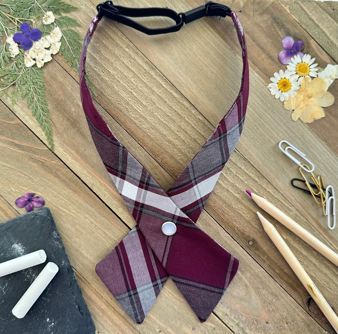 Girls Plaid Cross Tie for School Uniforms Adjustable and Comfortable ...