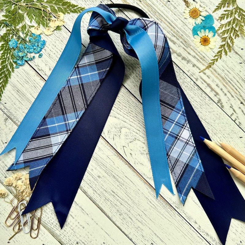Blue Plaid Ribbon - Etsy