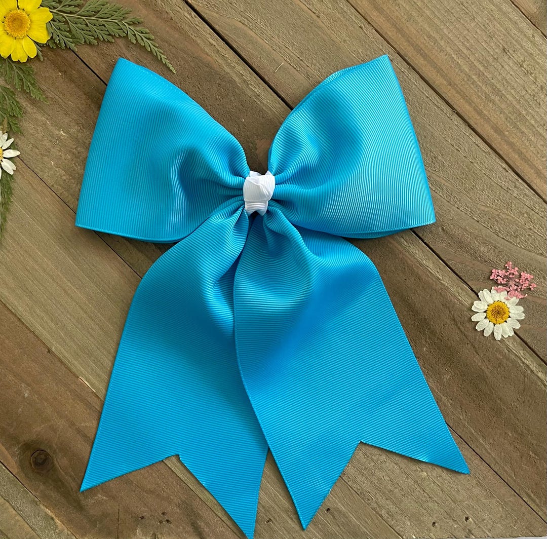 Light Blue Hair Bow, Extra Large Long Tail, Girls Hair Accessory - Etsy