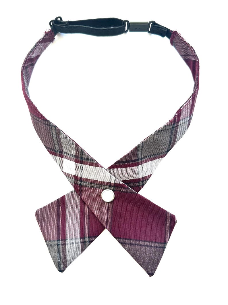 Handmade Girls’ Plaid Cross Tie for School Uniforms Adjustable and ...