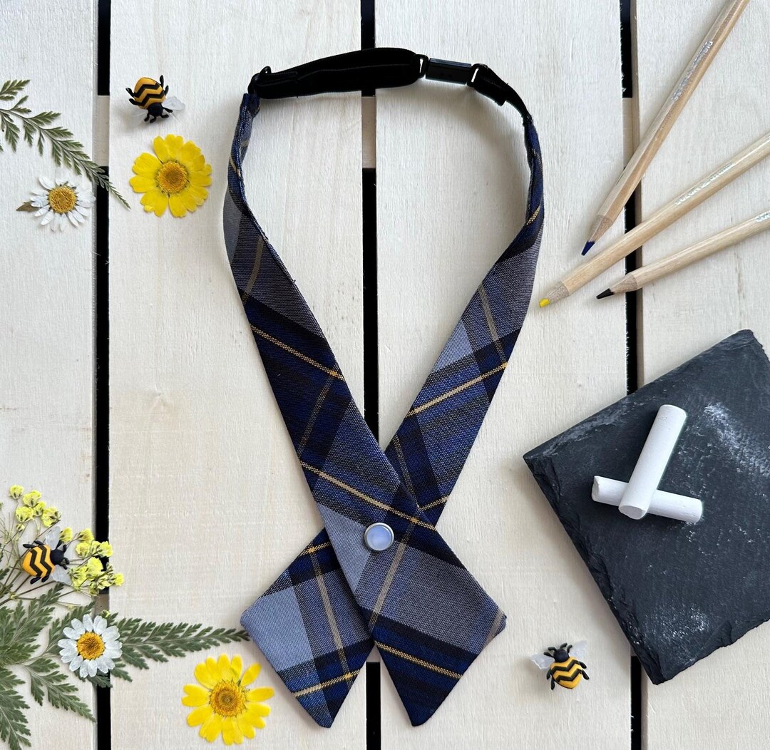 Handmade Girls’ Plaid Cross Tie for School Uniforms Adjustable and ...