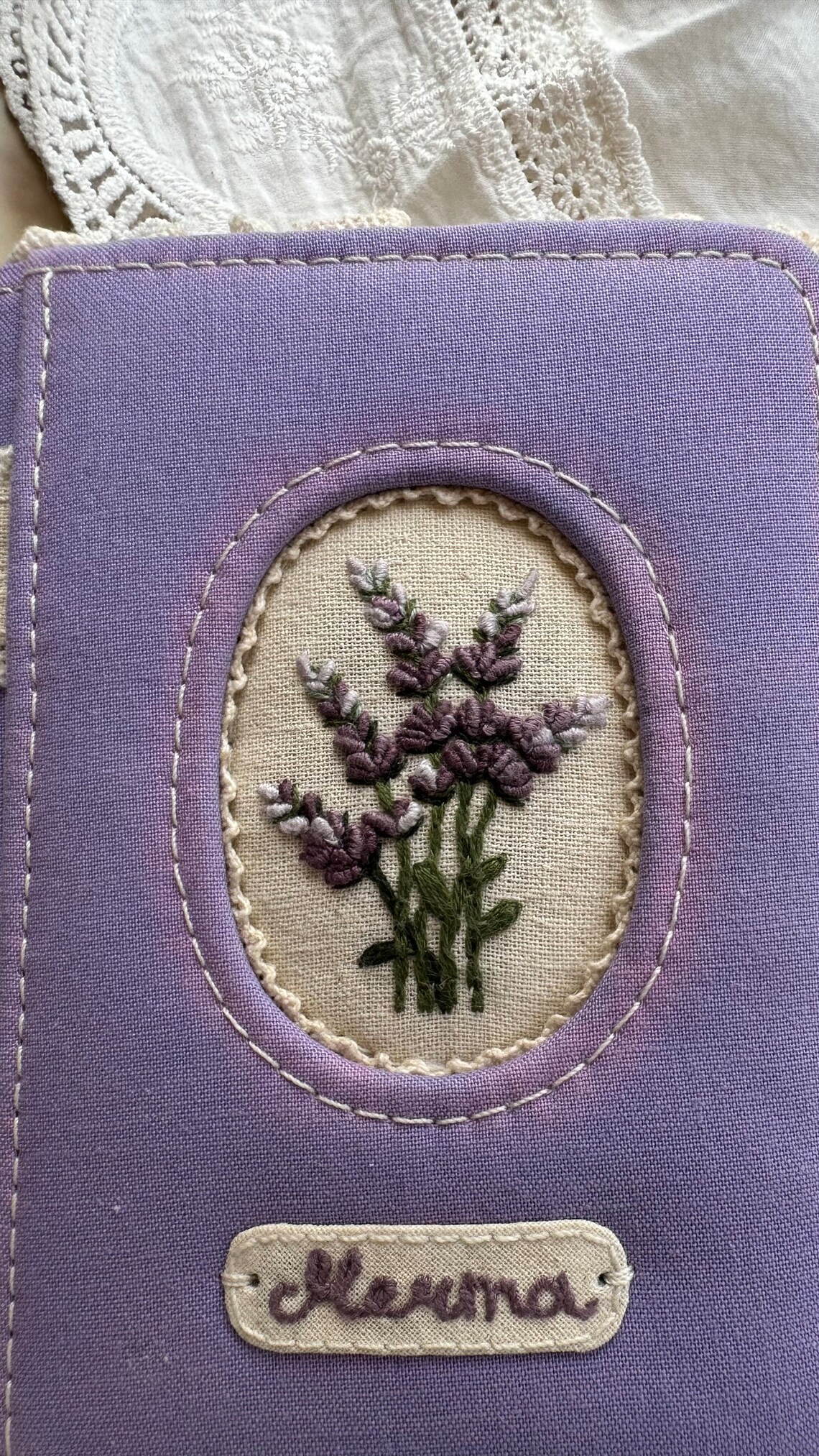 Handmade Purple Embroidered Lavender Journal Book - Etsy