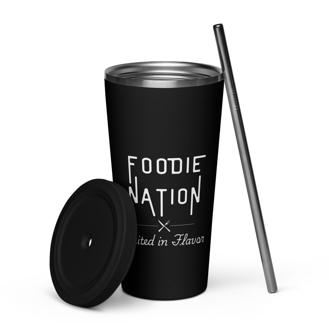 Foodie Nation "united in Flavor" 20oz Tumbler With Straw - Insulated ...