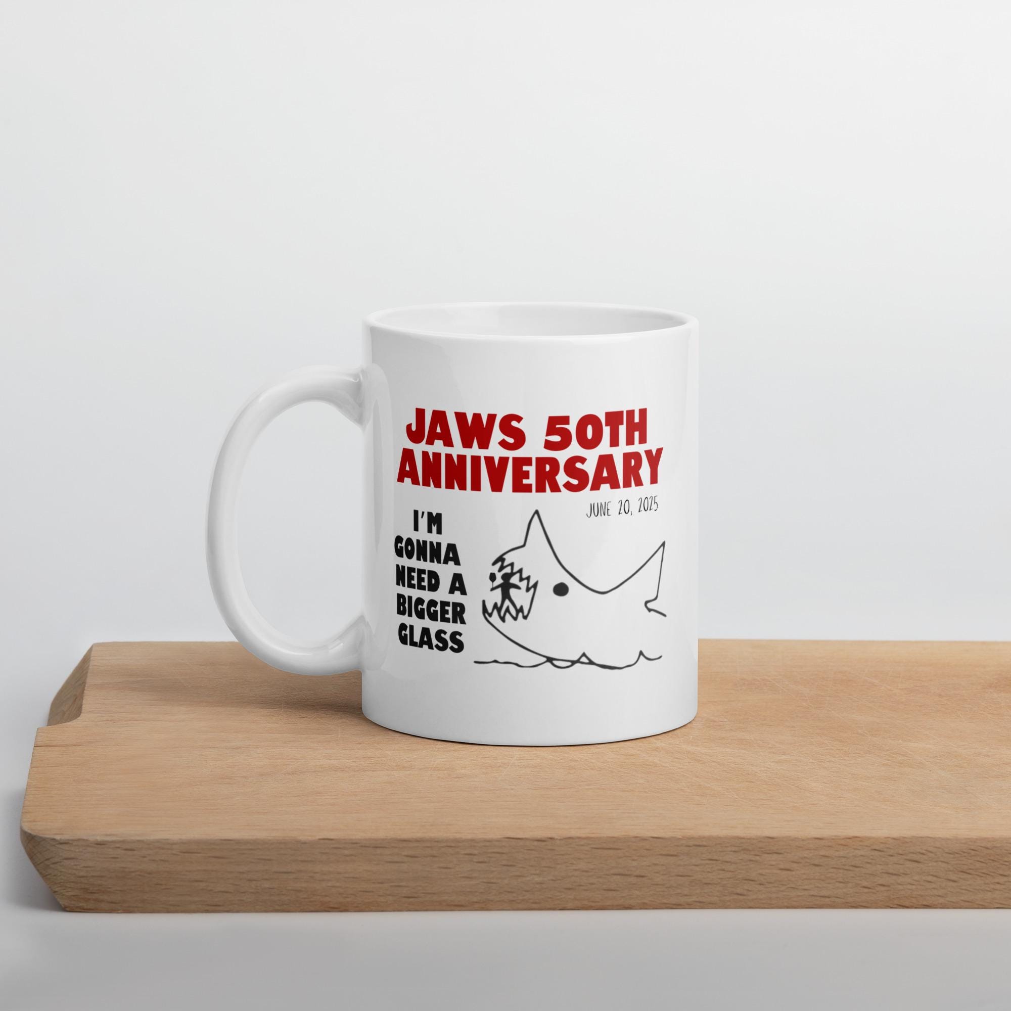 Jaws 50th Anniversary Mug – Funny Shark Movie Coffee Mug, "i'm Gonna ...